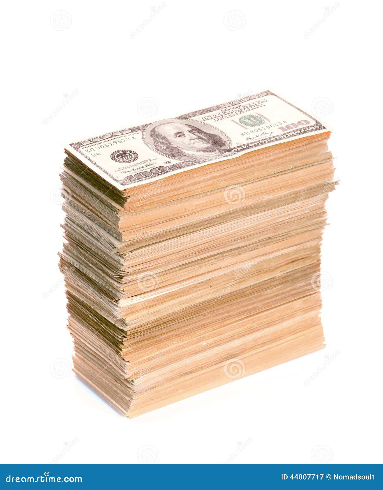 Big Stack of Dollar Banknotes Stock Image - Image of pile, money: 44007717