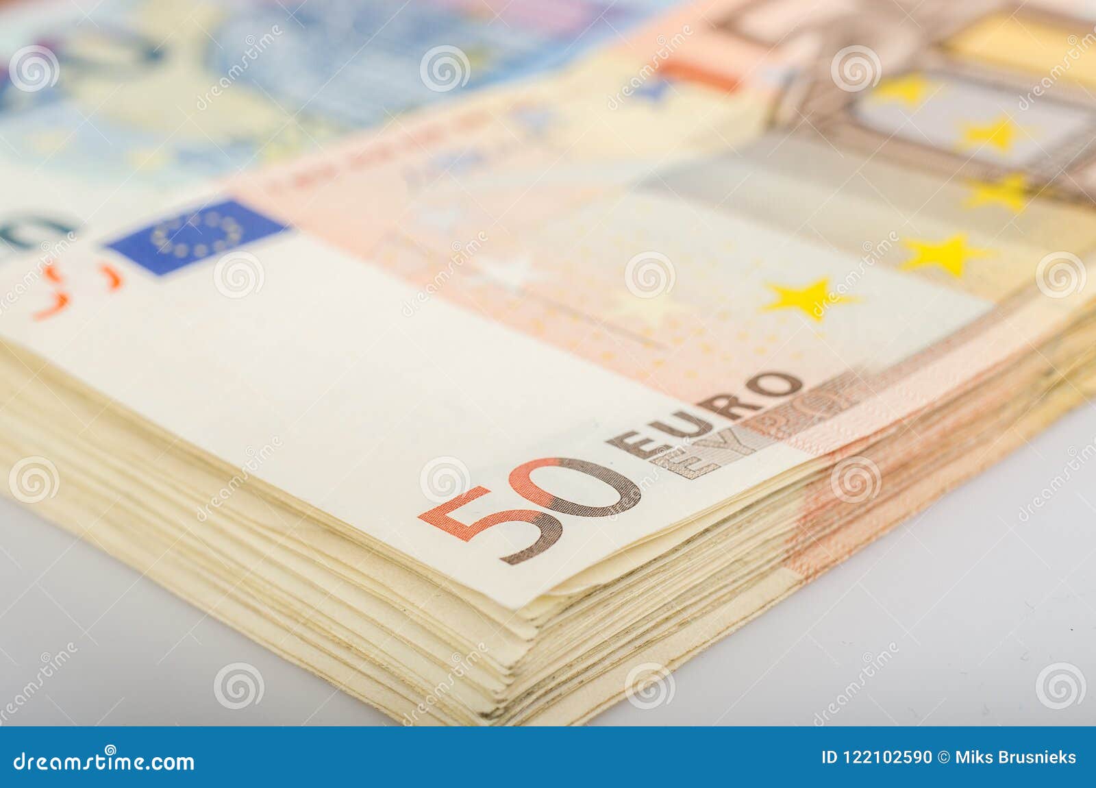 Big stack of 50 euro bills stock photo. Image of holding - 122102590