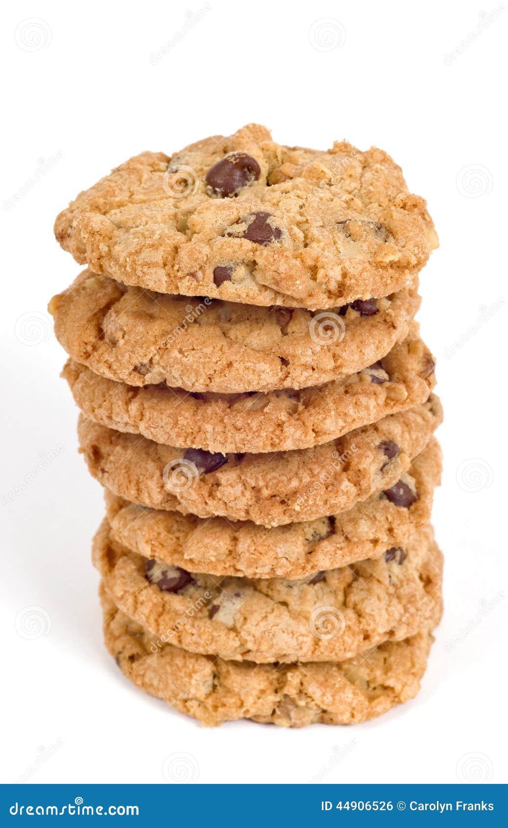 Big Stack of Fresh Baked Chocolate Chip Cookies Stock Photo - Image of ...