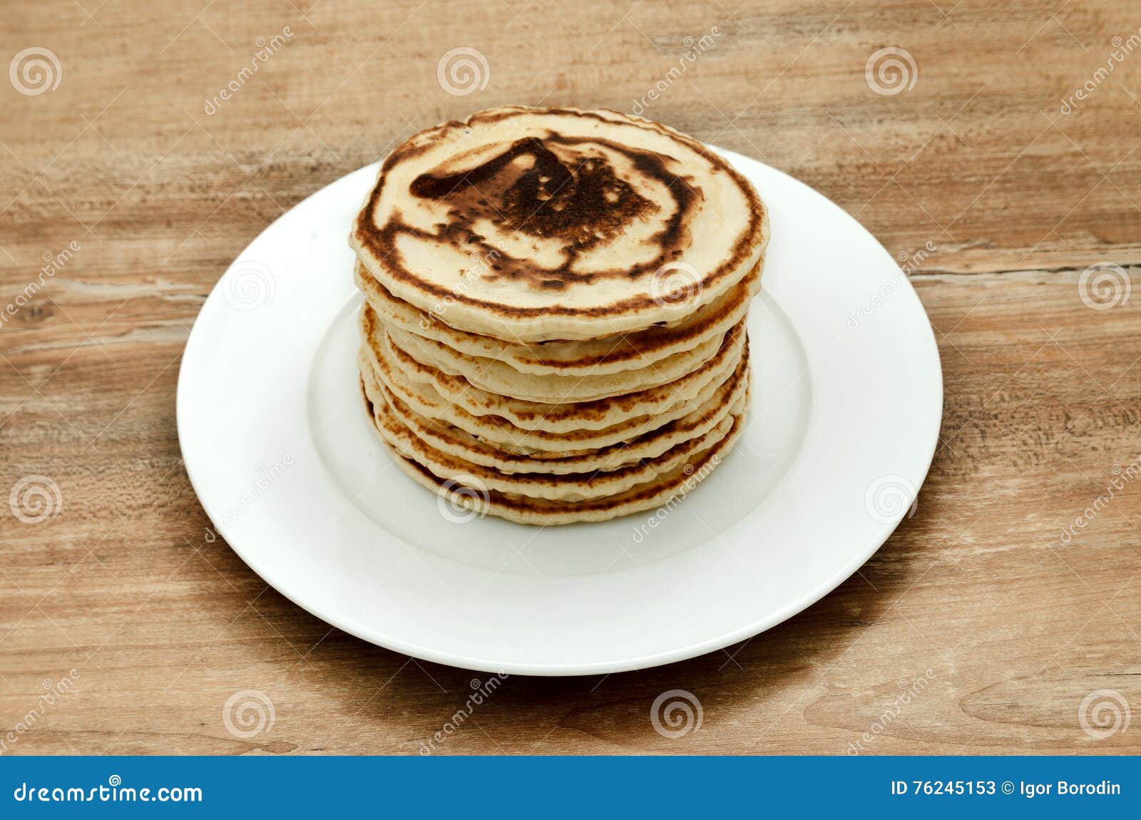 Big Stack of a Golden Pancakes. Stock Image - Image of bake, pancake ...
