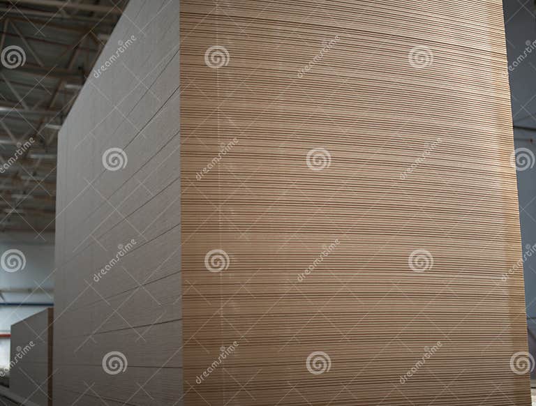 Big Stack of MDF Boards. Medium Density Fibreboard Stock Image - Image ...