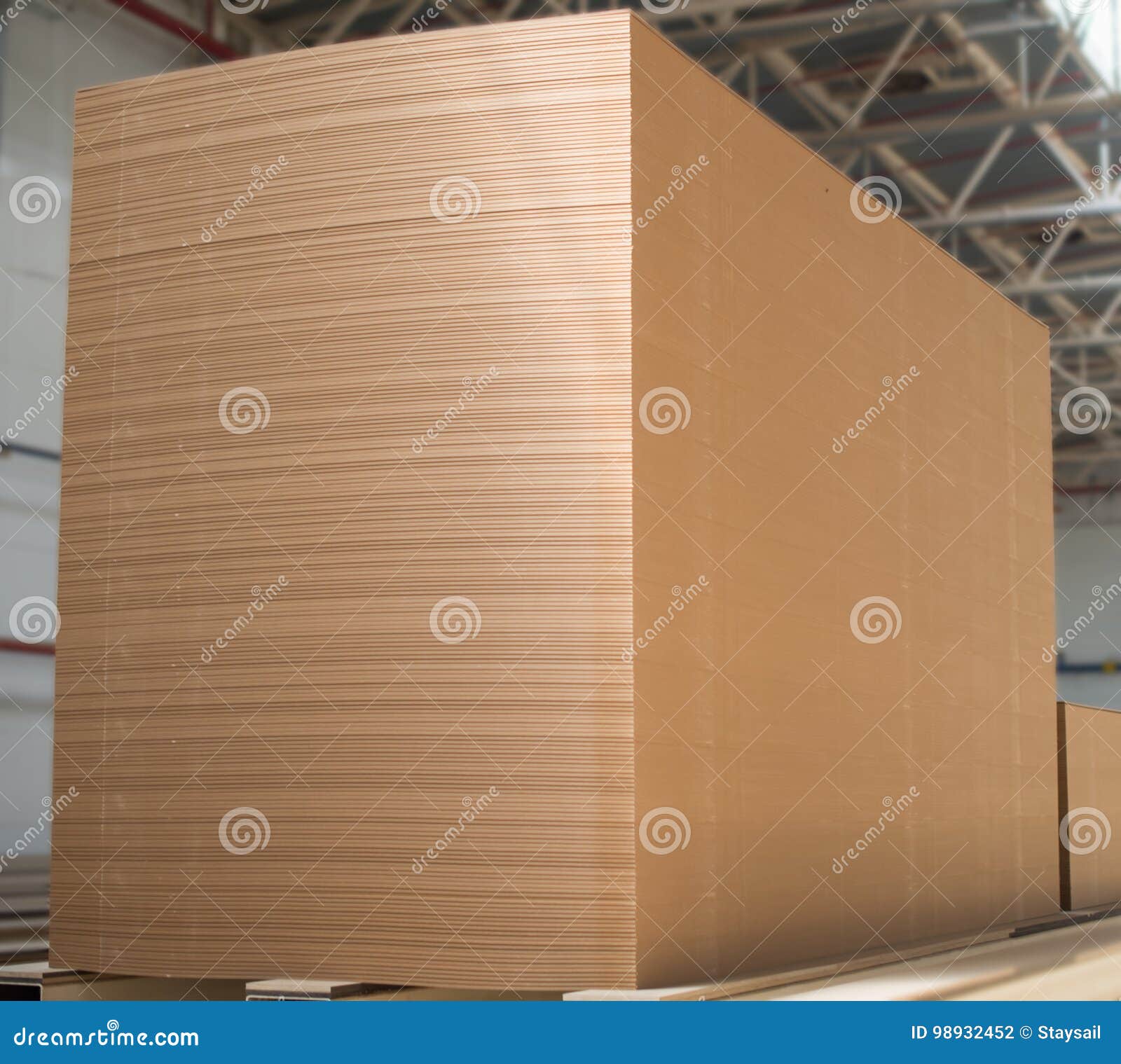 Big Stack of MDF Boards. Medium Density Fibreboard Stock Photo - Image ...
