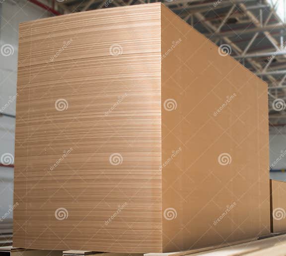 Big Stack of MDF Boards. Medium Density Fibreboard Stock Photo - Image ...