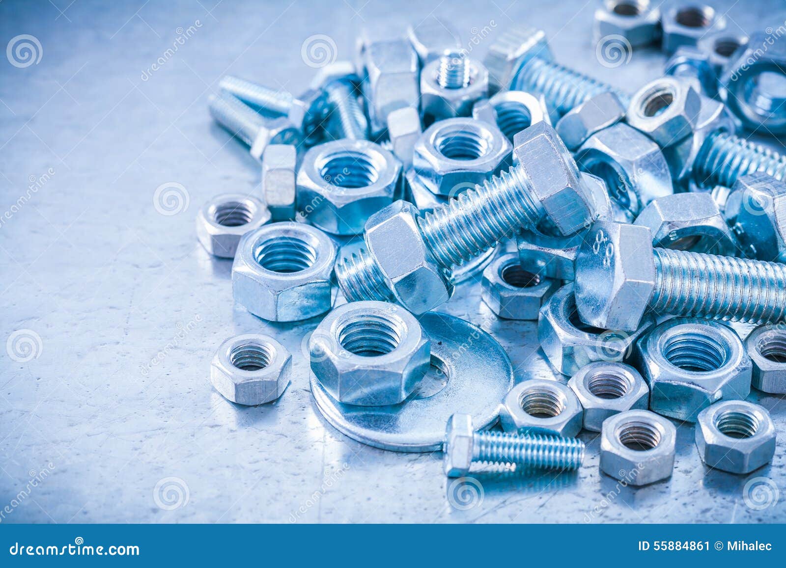 Big Stack of Metal Threaded Screwbolts Nuts and Stock Image - Image of ...