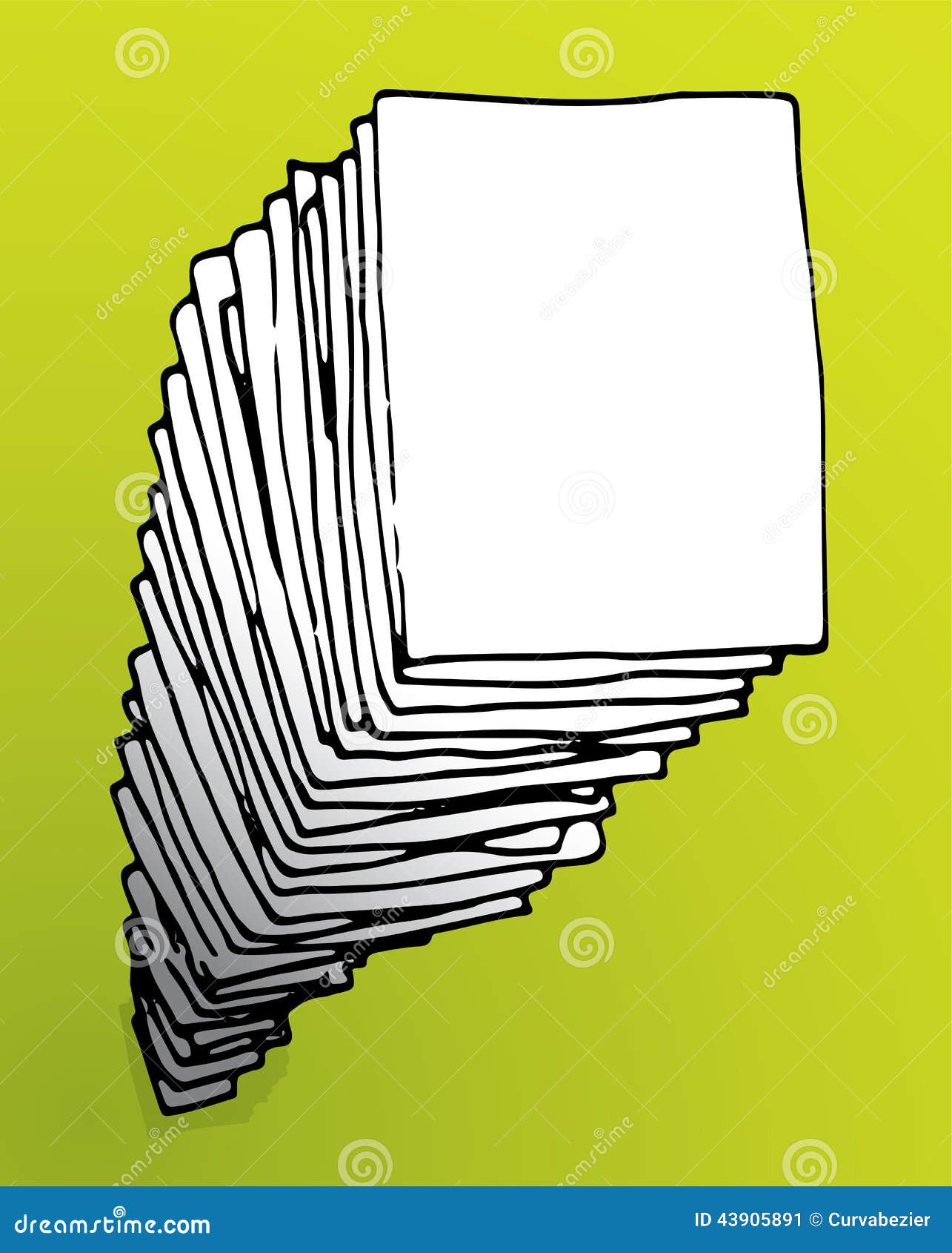 Big Stack Of Paper Stock Vector - Image: 43905891