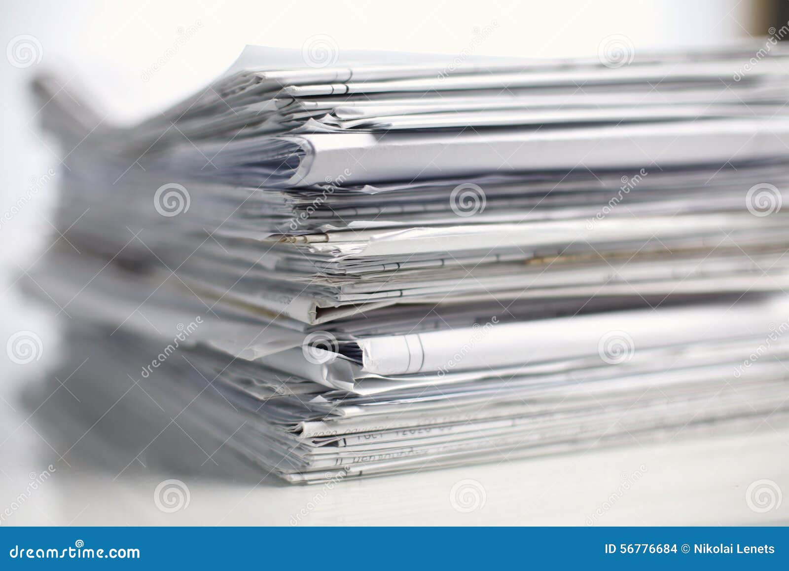 Big Stack of Papers ,documents on the Desk Stock Photo - Image of heap ...
