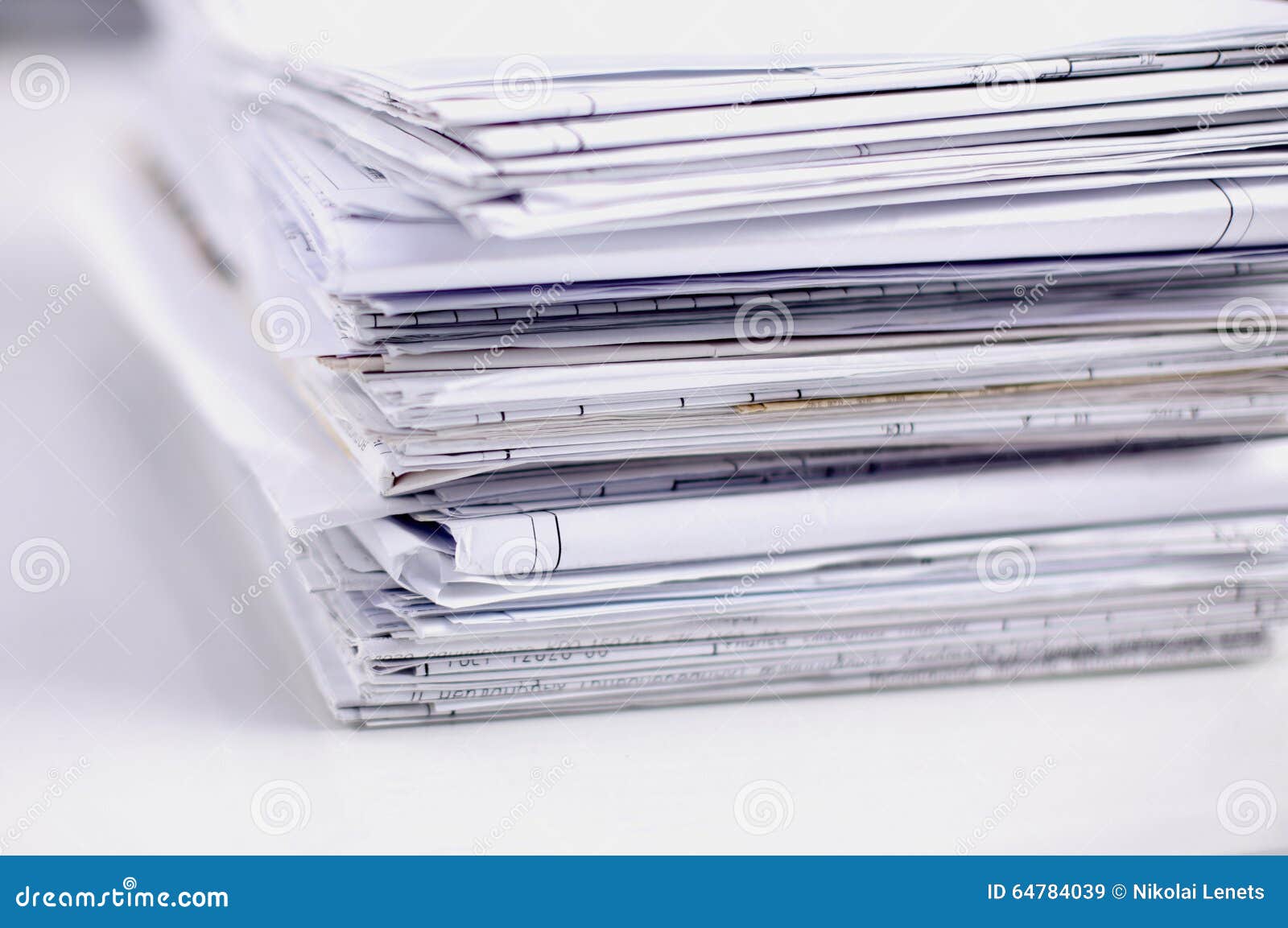 Big Stack of Papers ,documents on the Desk Stock Image - Image of chaos ...