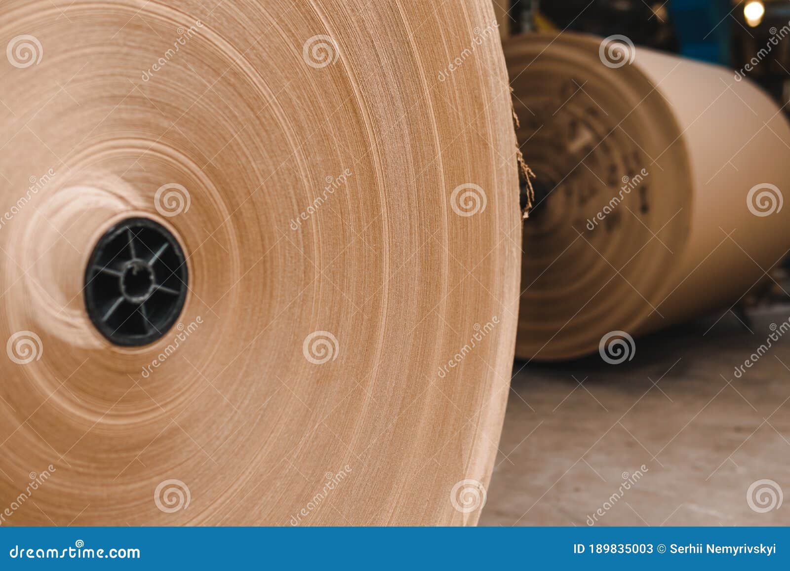 Big Stack of Printing Paper Rolls in Warehouse. the Concept of ...