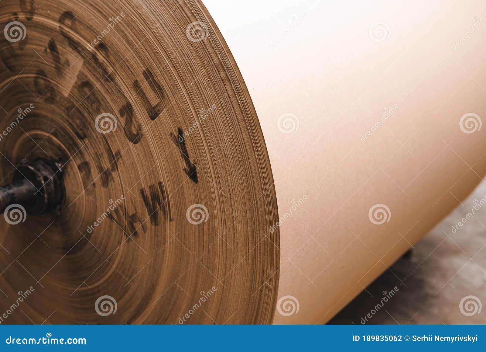 Big Stack of Printing Paper Rolls in Warehouse. the Concept of ...