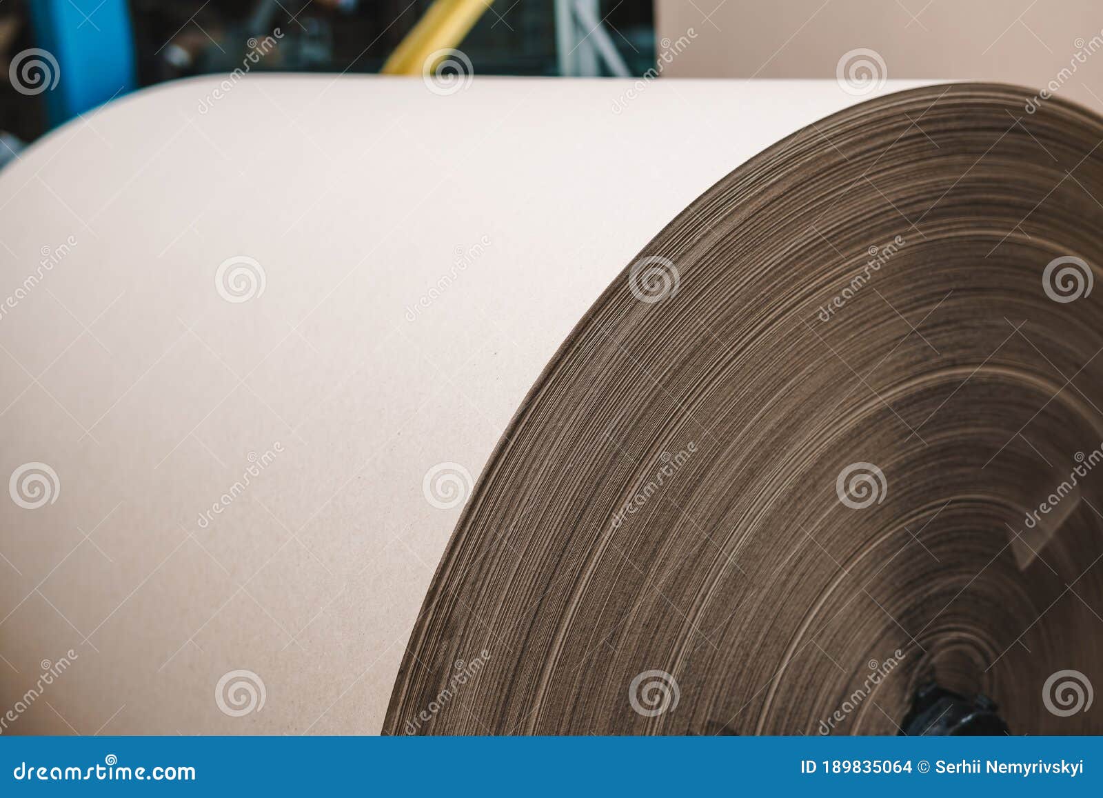 Big Stack of Printing Paper Rolls in Warehouse. the Concept of ...