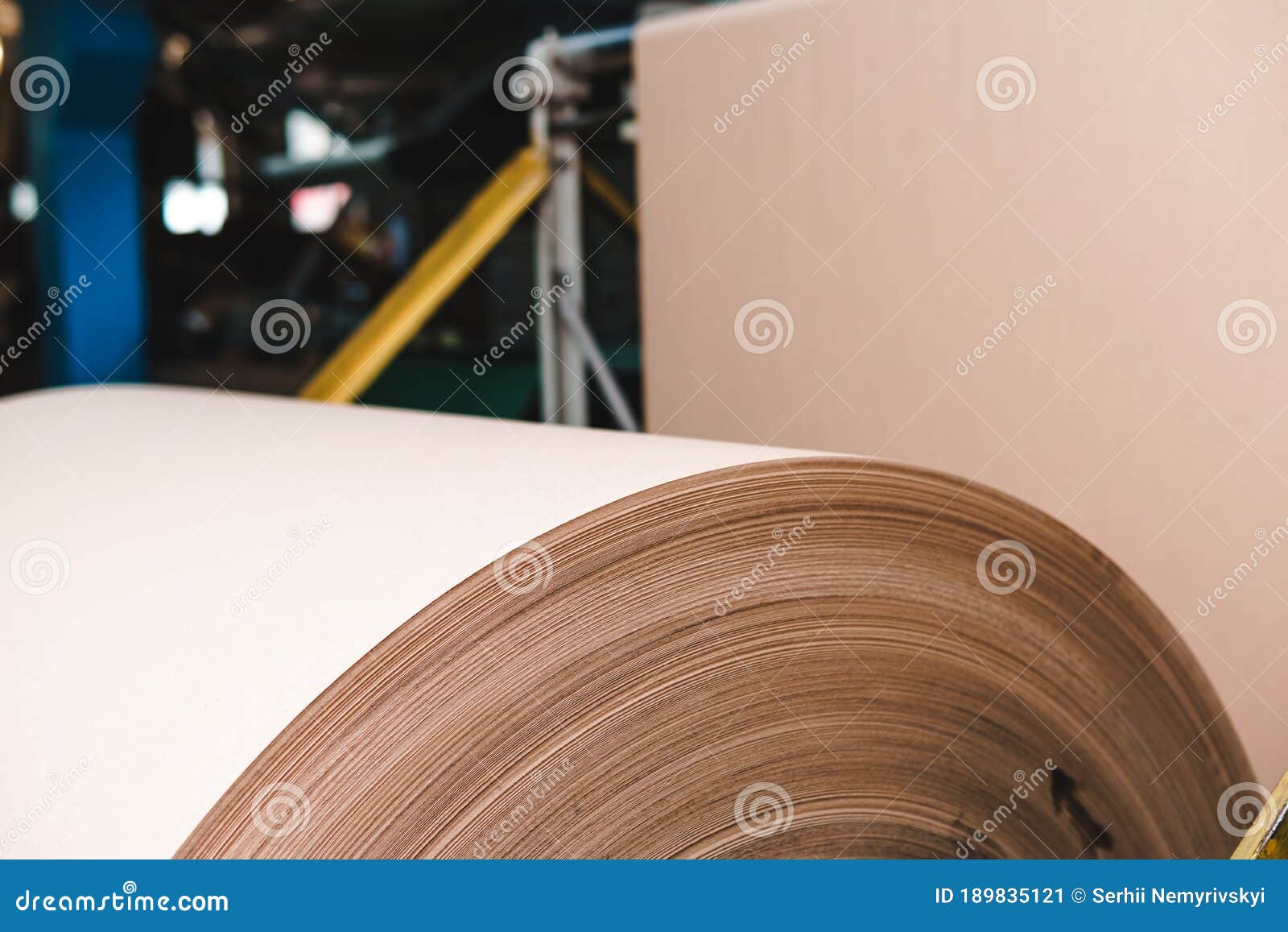 Big Stack of Printing Paper Rolls in Warehouse. the Concept of ...