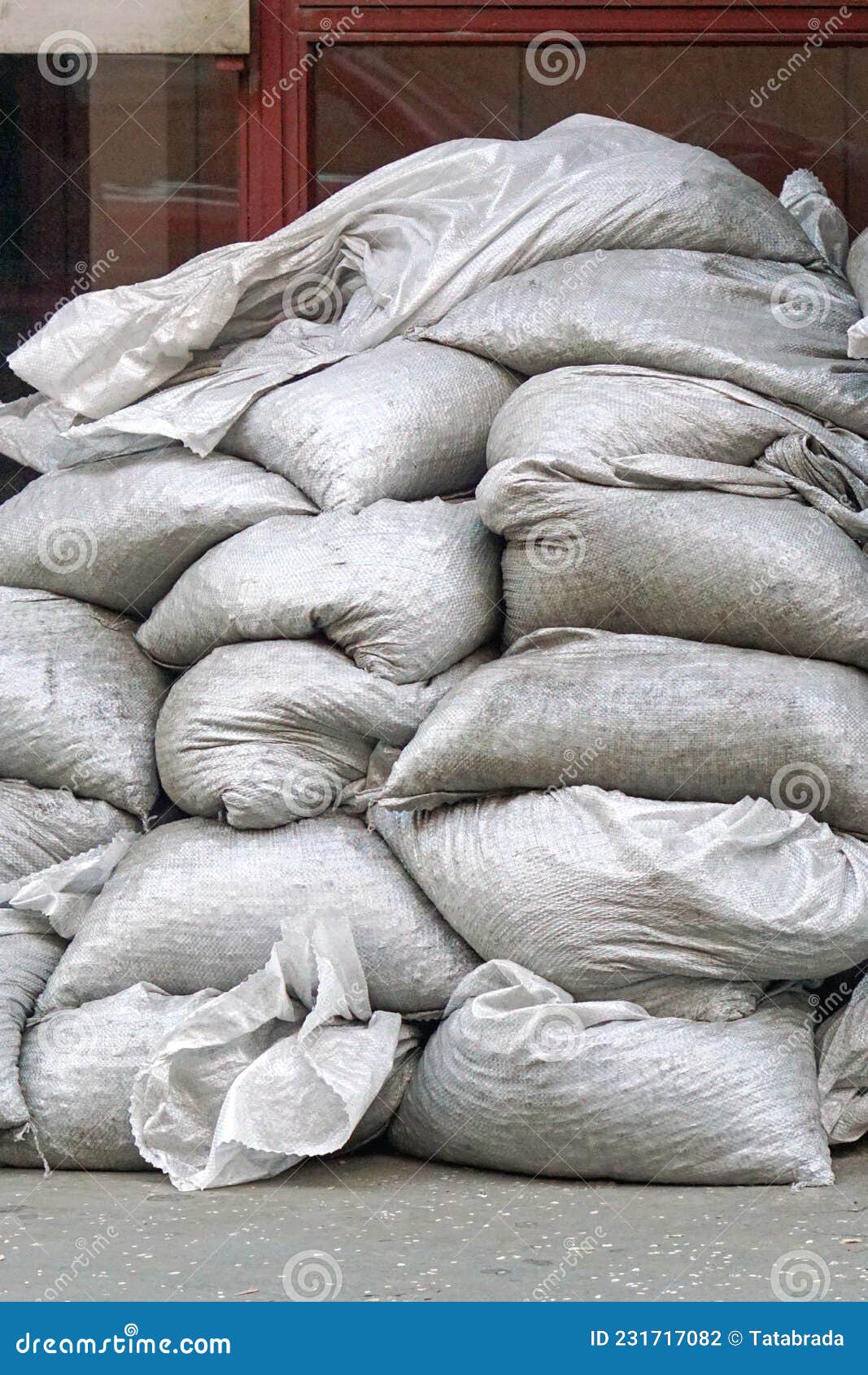Floods sacks protection stock photo. Image of sacks - 231717082