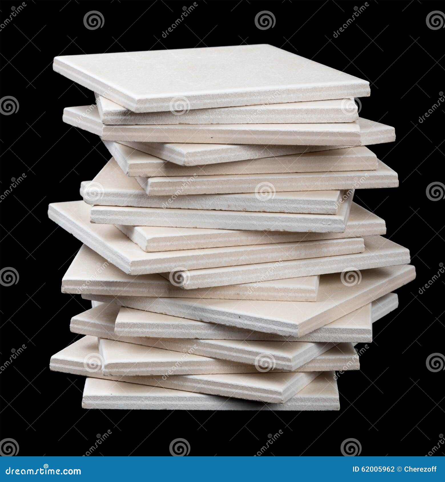 Big Stack of Tiles, Front View Stock Photo - Image of sampler, tile ...