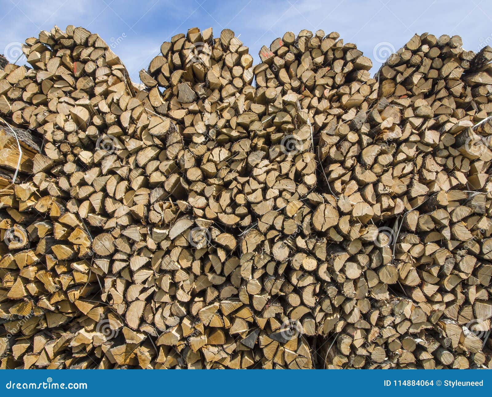 A big stack of wood stock photo. Image of material, industry - 114884064