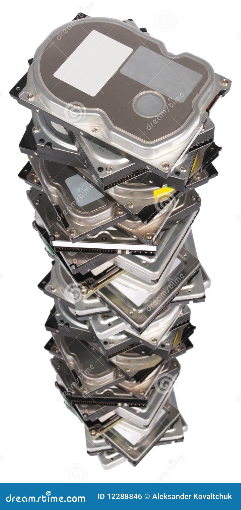 Big stacked Hard drives stock photo. Image of memory - 12288846
