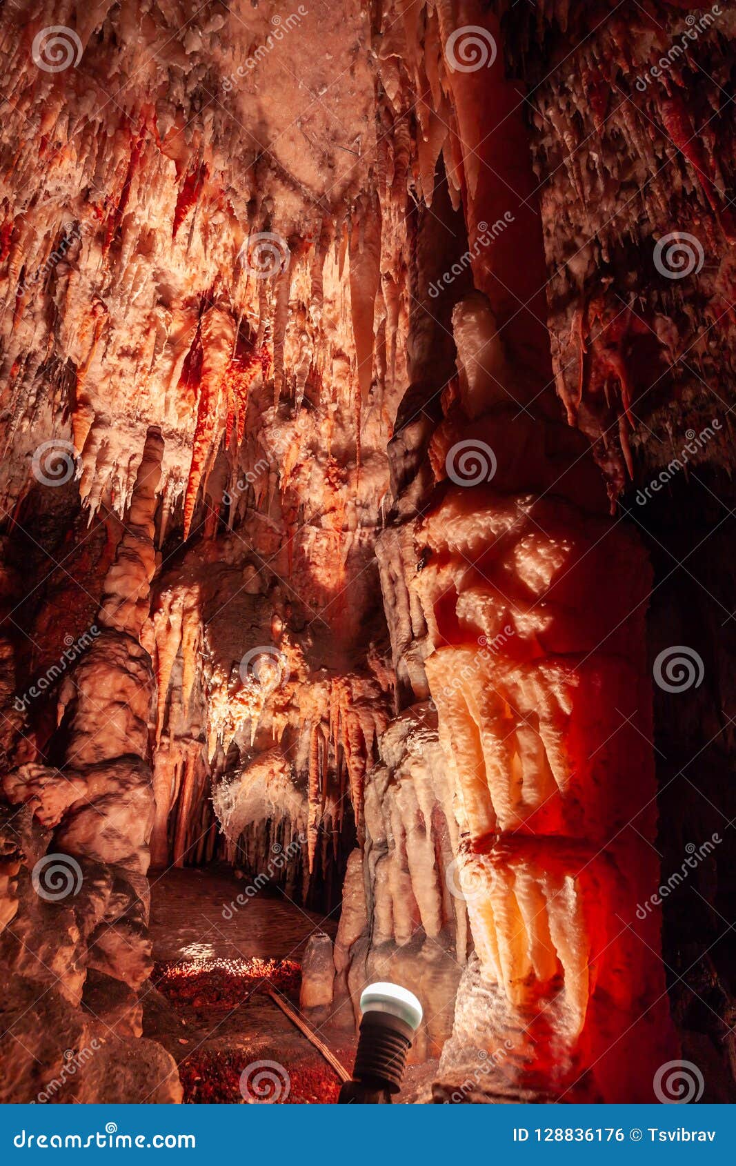 Stalactites Hanging From The Ceiling Of The Cave Underground. Mountain ...