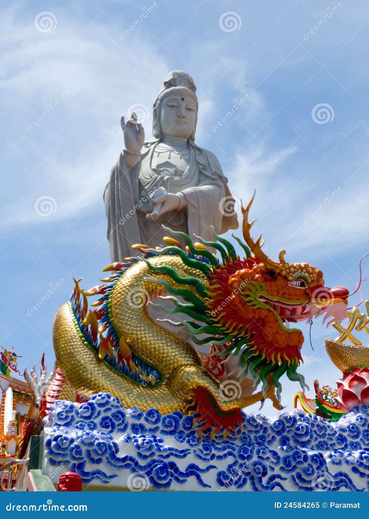 Big Standing Guan Yin stock image. Image of buddhism - 24584265