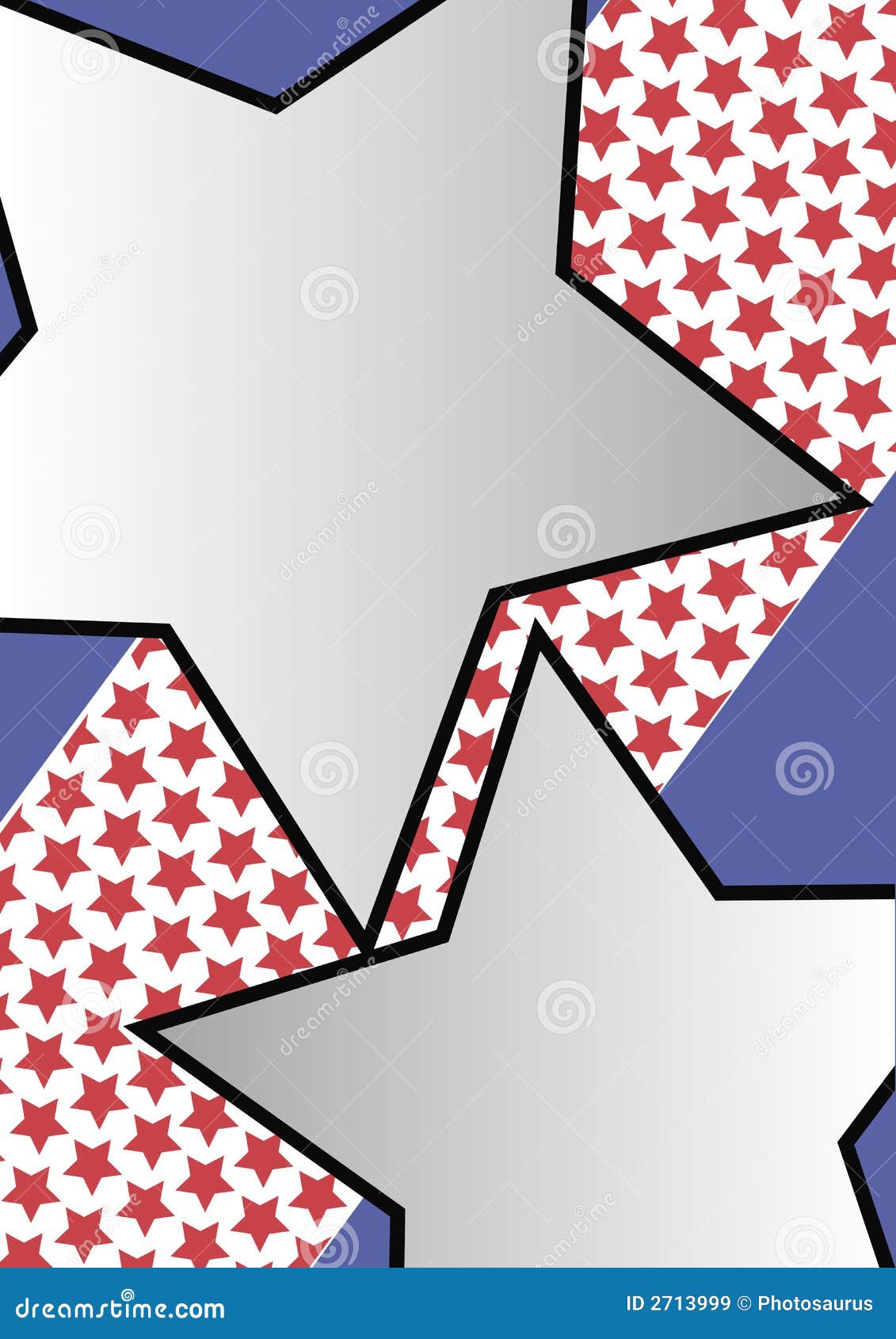 Big Stars on a starbanner stock vector. Illustration of ribbon - 2713999