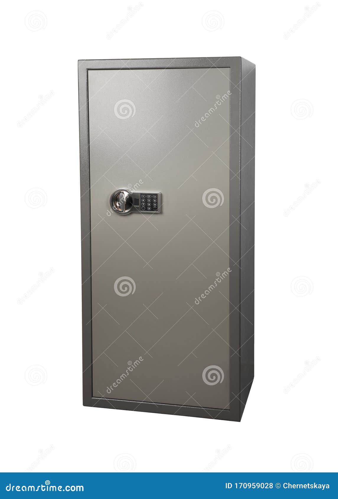 Big Steel Safe with Electronic Lock on Background Stock Photo - Image ...