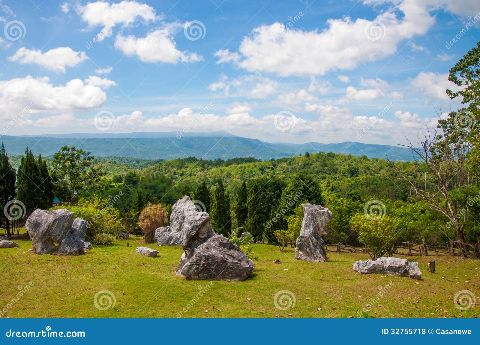 Big Stone Beautiful in the Garden Stock Photo - Image of beauty, garden ...