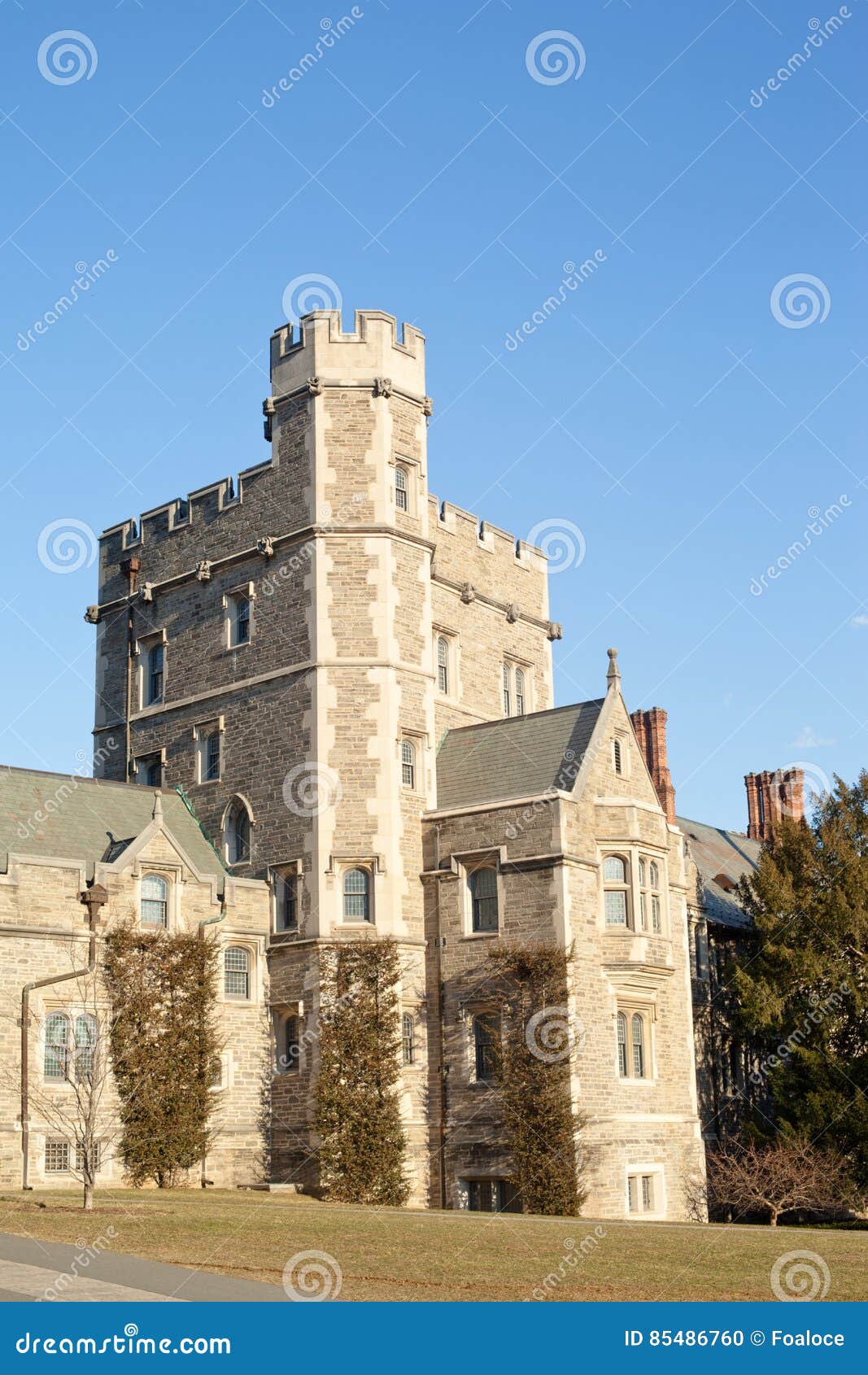 Big stone building stock photo. Image of arch, town, grey - 85486760