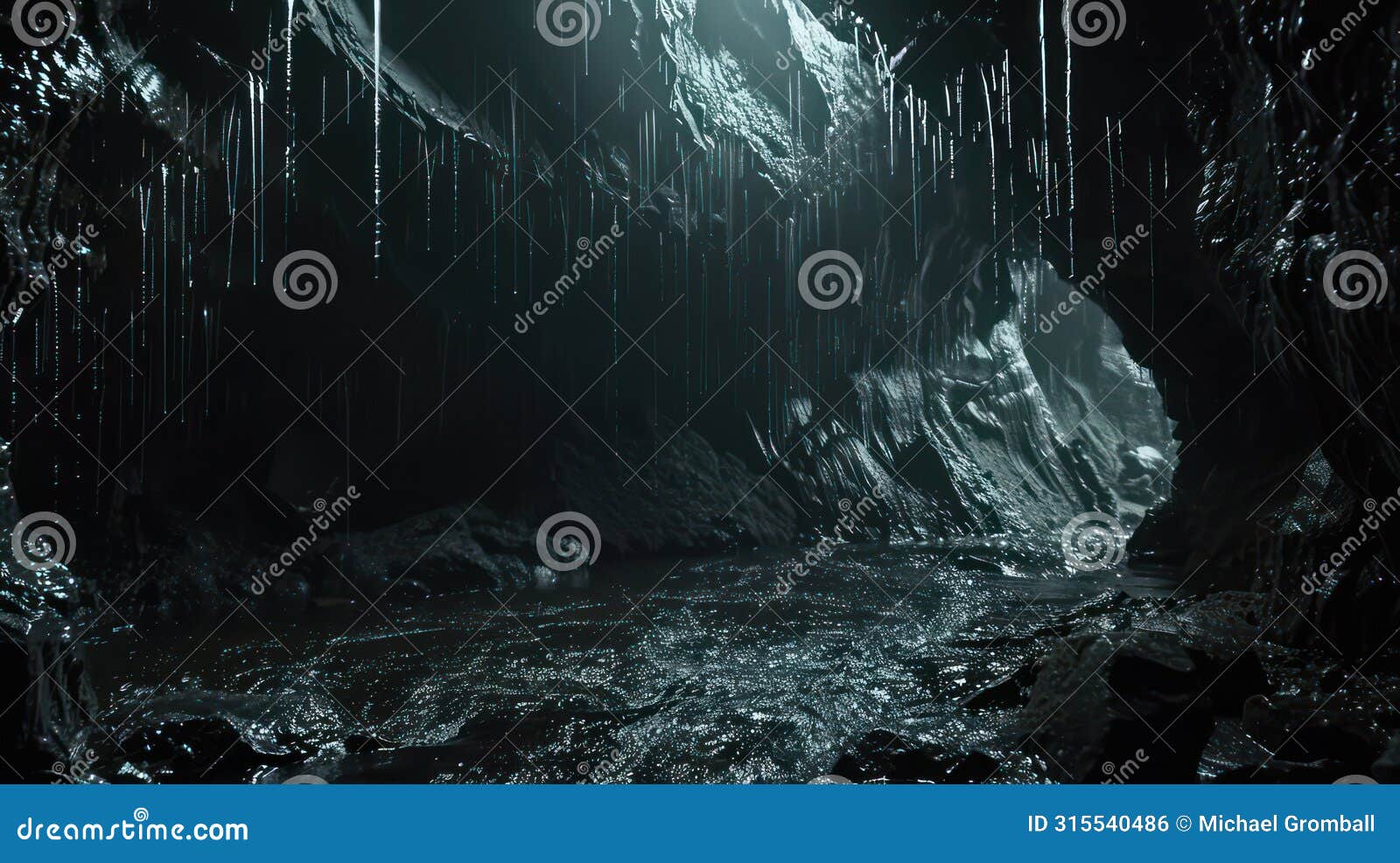 Big Stone Cave with Rocks Created with Generative AI. Natural Landscape ...