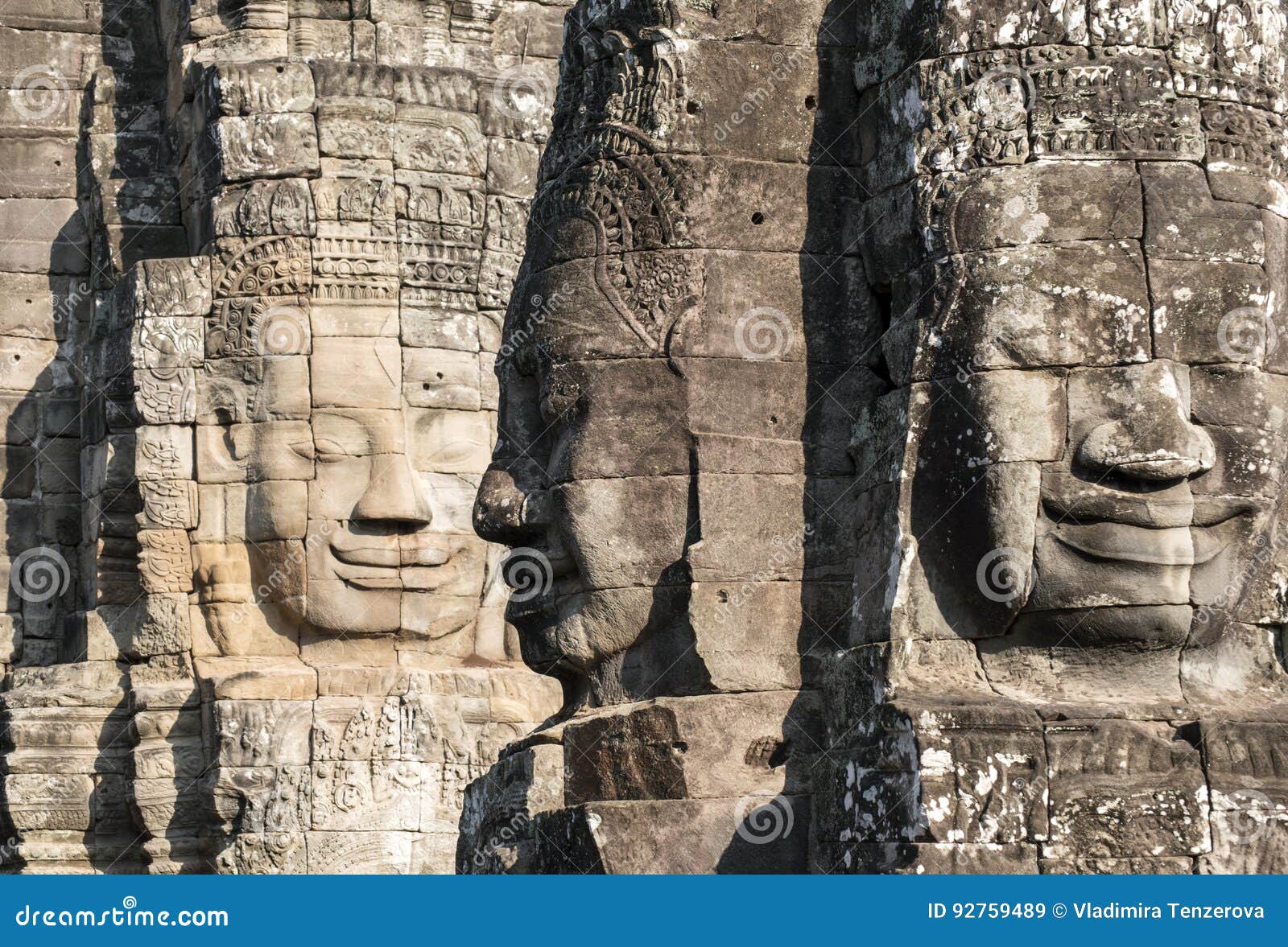 Big stone faces stock image. Image of buddha, architecture - 92759489