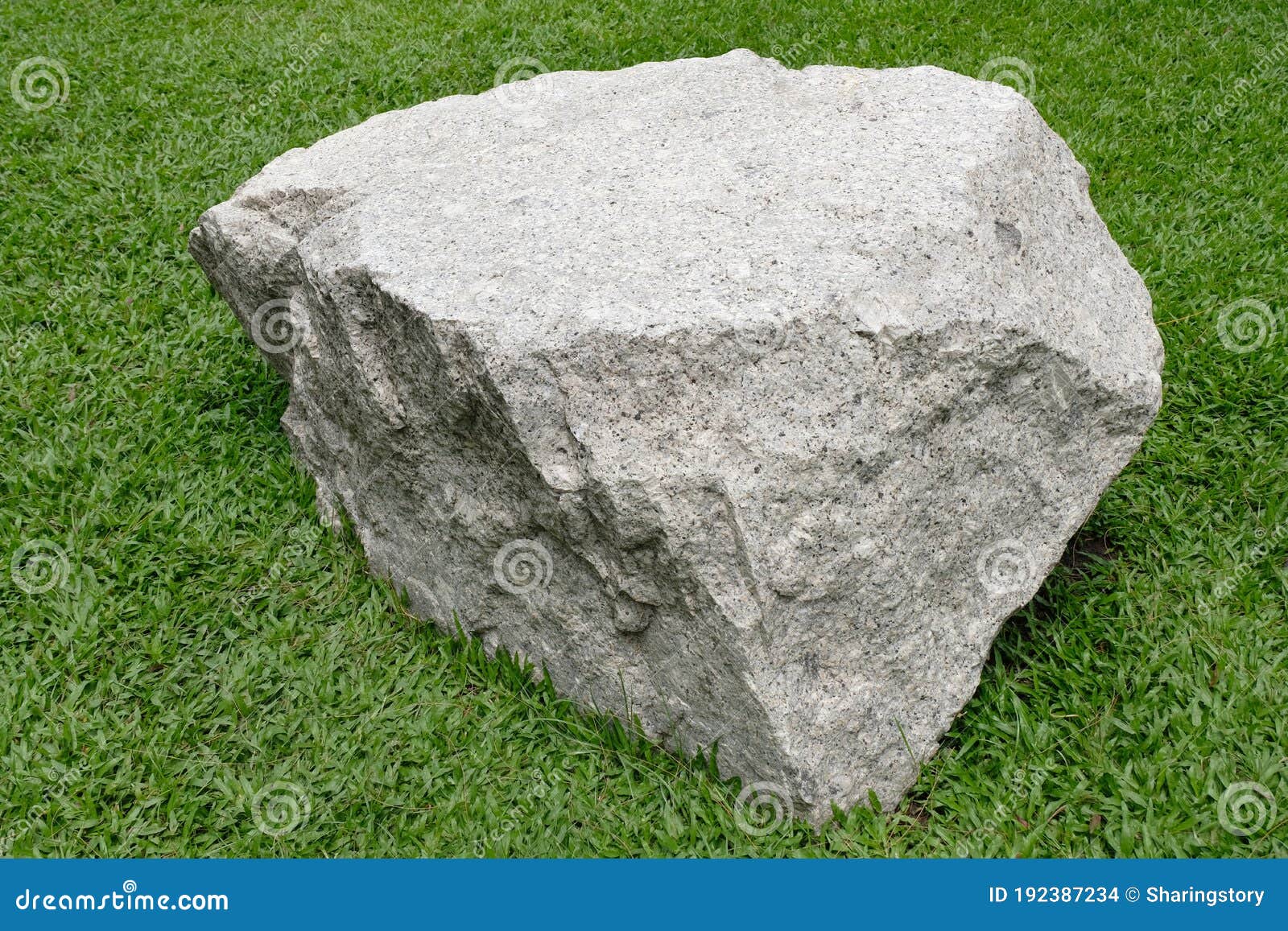Big stone on grass stock photo. Image of nature, tranquil - 192387234