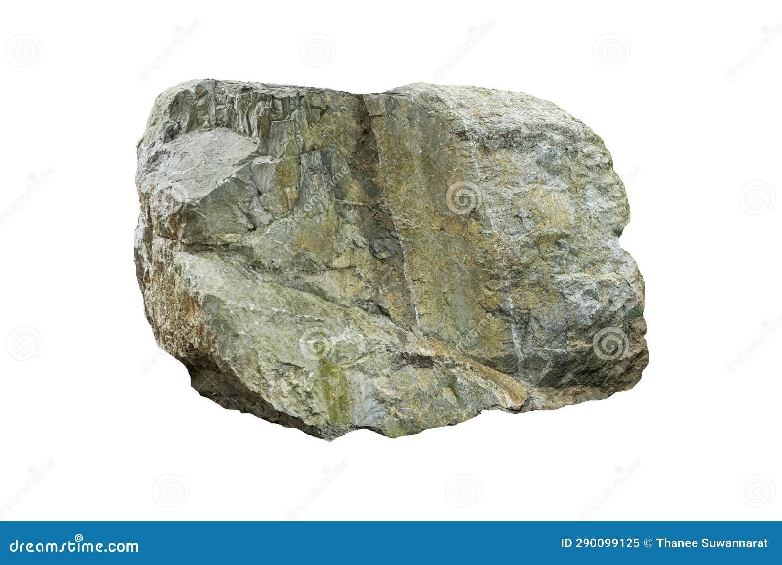 Large Stone Isolate. White Background Stock Image - Image of bron ...
