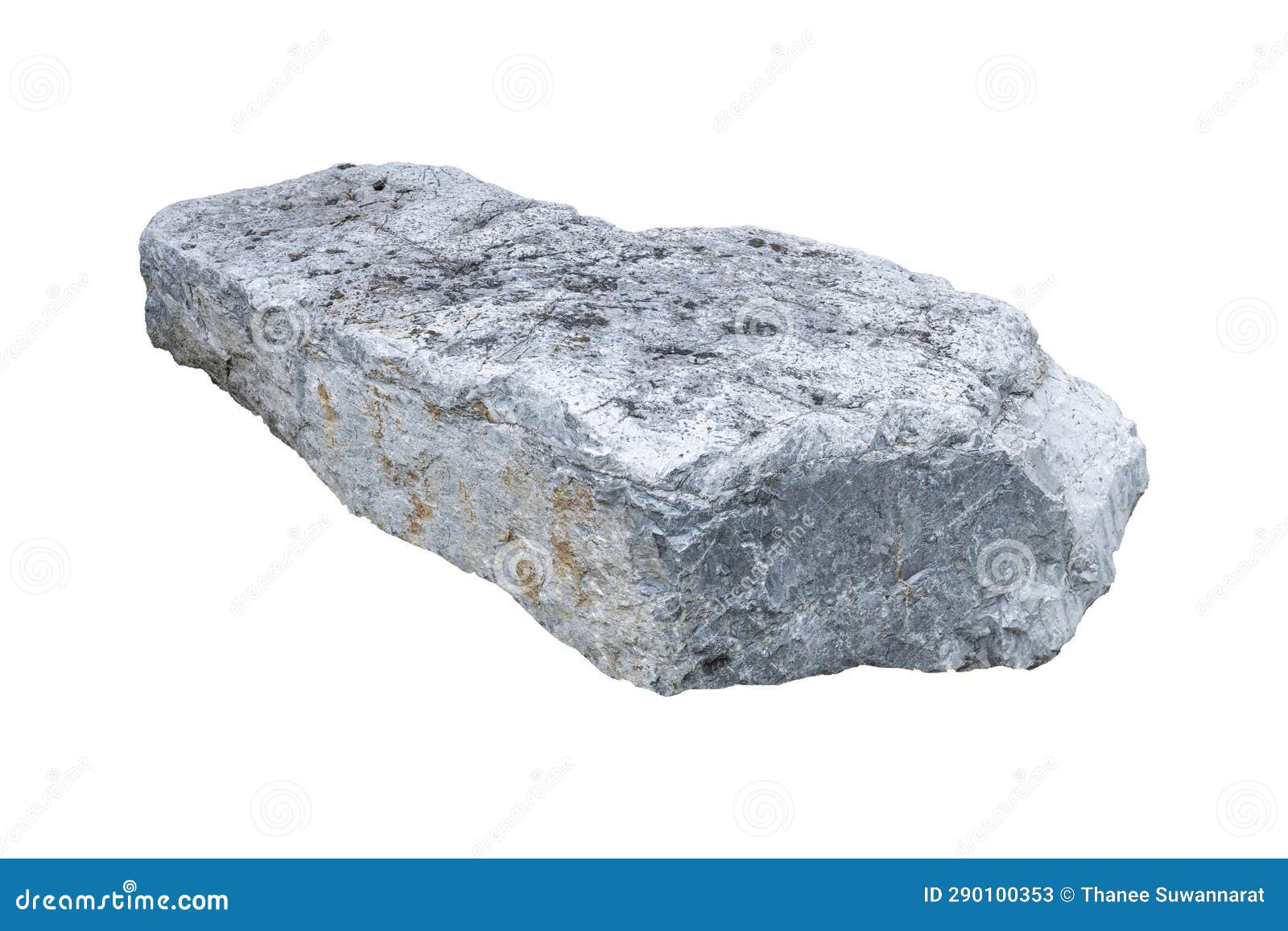 Large Stone Isolate. White Background Stock Image - Image of wood ...