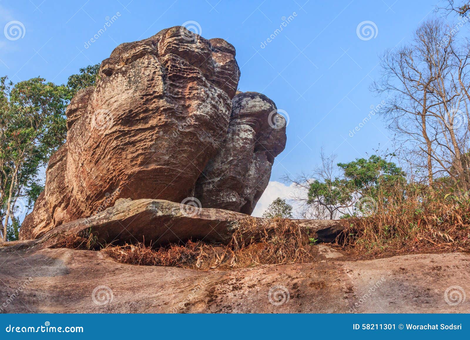 Big stone stock image. Image of cracked, landscapes, ancient - 58211301