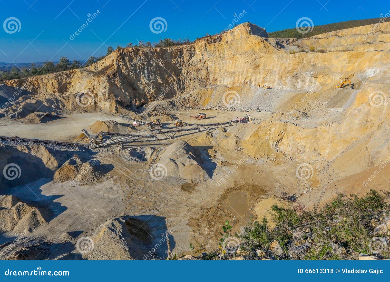 Big stone quarry in Serbia stock photo. Image of extraction - 66613318