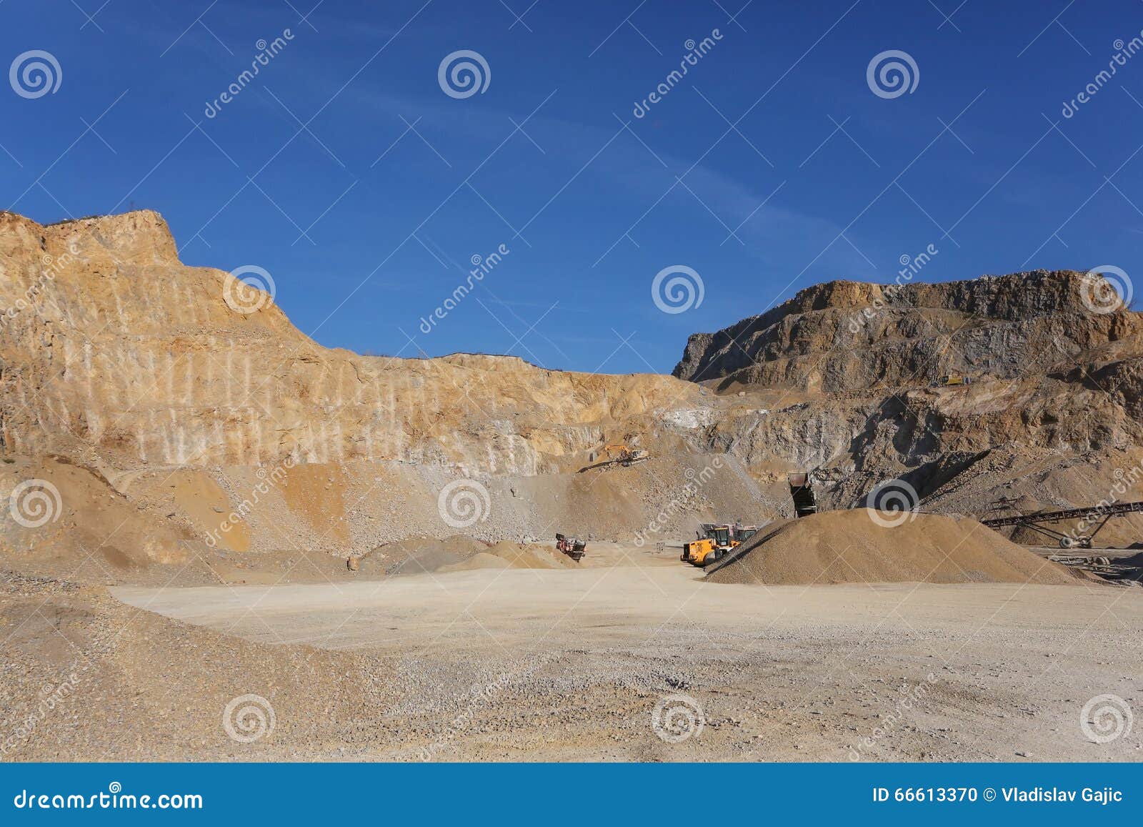 Big stone quarry in Serbia stock photo. Image of elevation - 66613370
