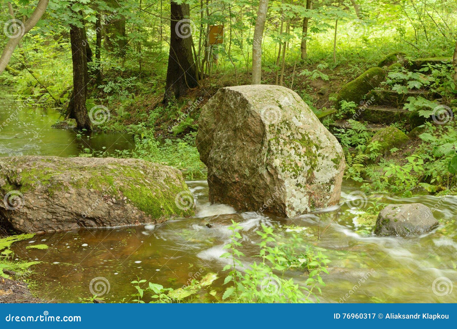The Big Stone in the River. Stock Image - Image of river, nature: 76960317