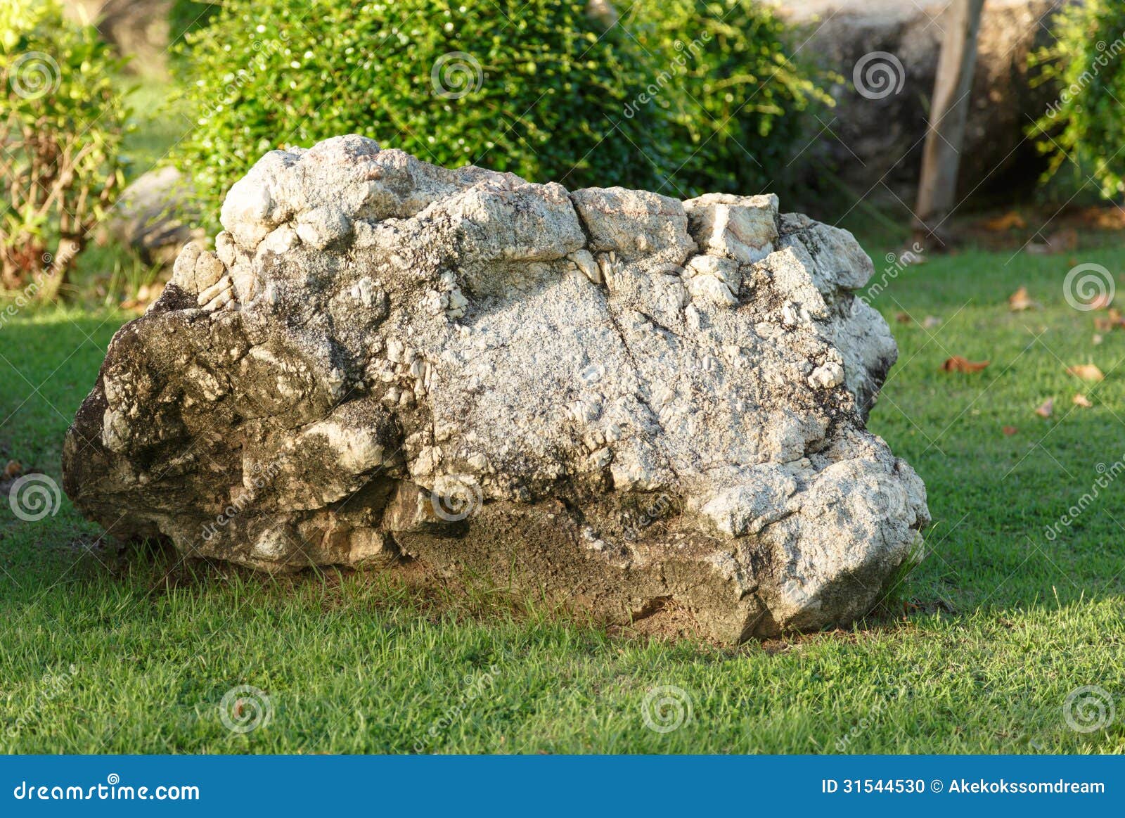 Big Stone and Rock in Garden and Park Stock Photo - Image of ornamental ...