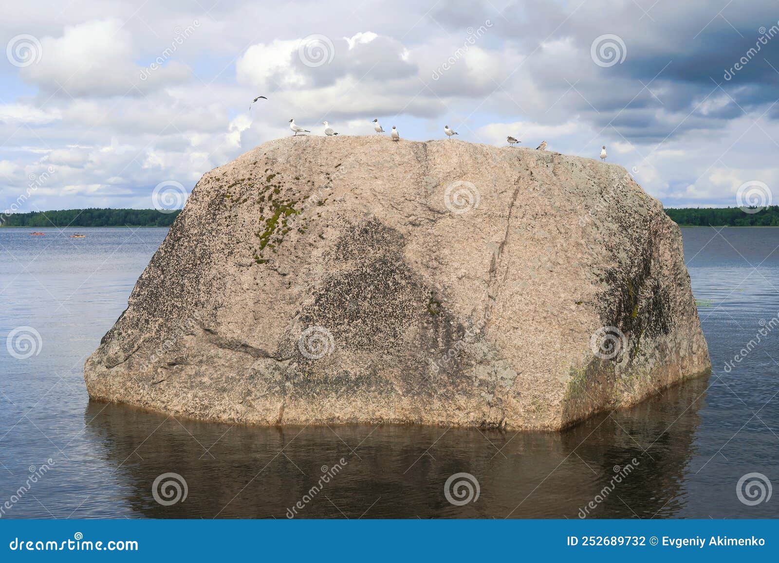 Big stone in the water stock photo. Image of fortification - 252689732