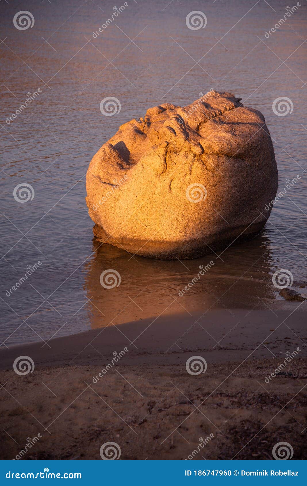 Big stone in water stock photo. Image of water, seascape - 186747960