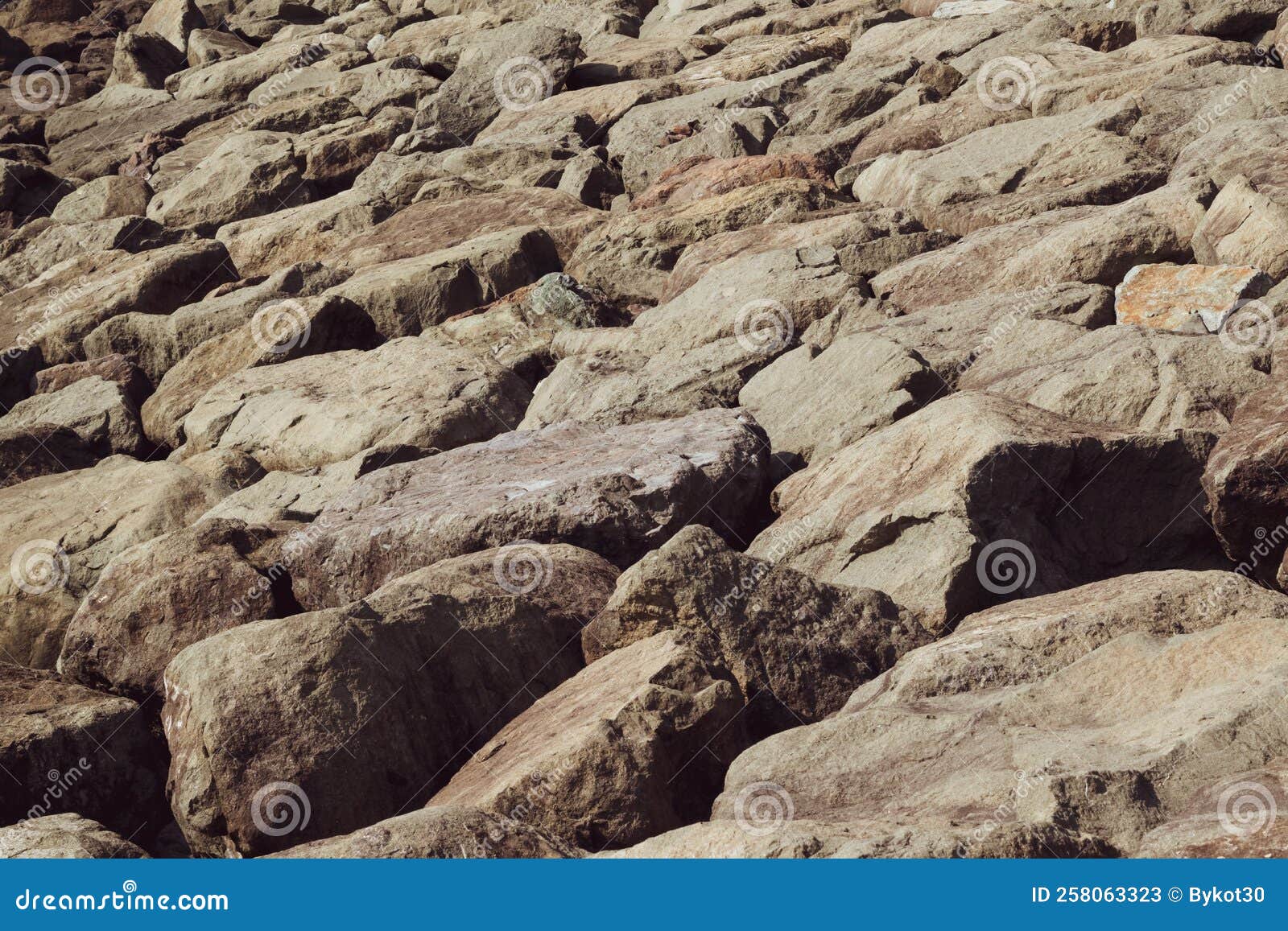Large Stones on the Seashore, Natural Background. Stock Image - Image ...