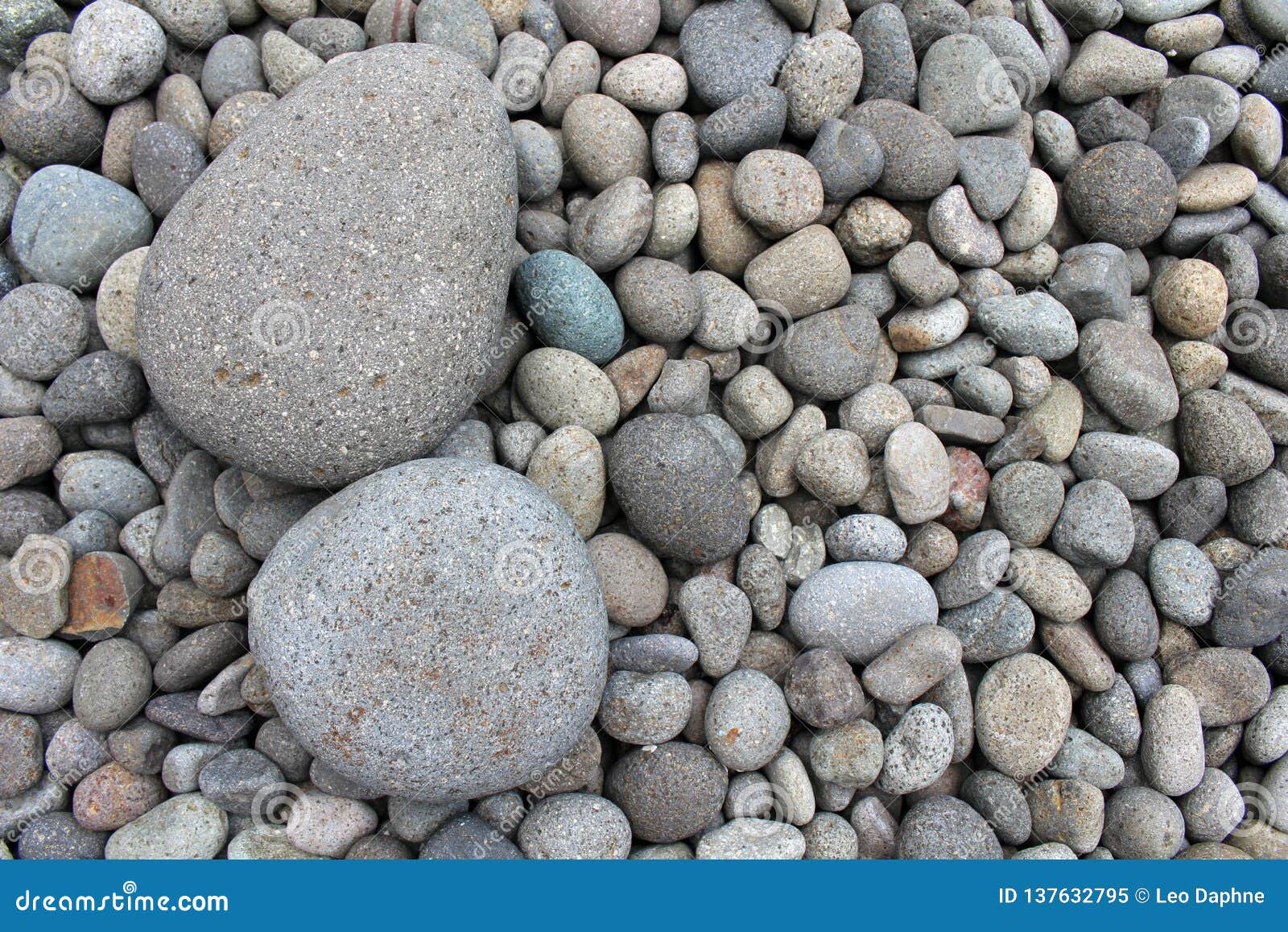 Big Stones among Smaller Pebbles, in the Garden Stock Image - Image of ...