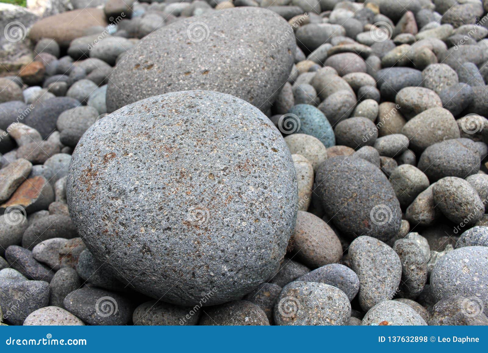 Big Stones among Smaller Pebbles, in the Garden Stock Photo - Image of ...