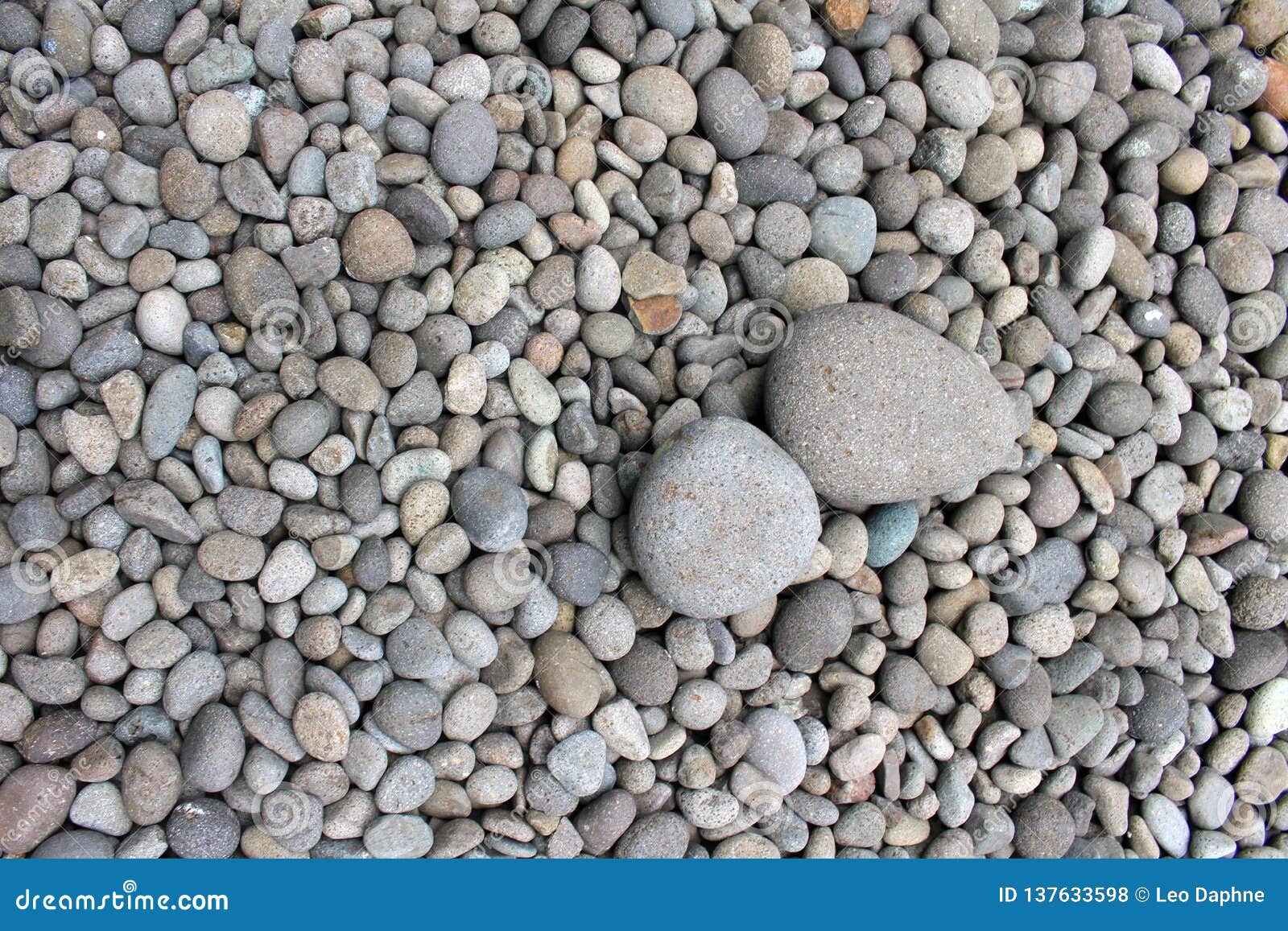 Big Stones among Smaller Pebbles, in the Garden Stock Photo - Image of ...