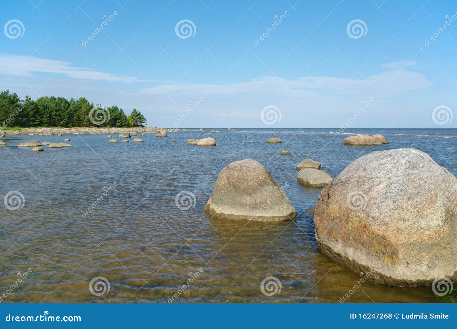 Big stones in water. stock photo. Image of nature, coastline - 16247268