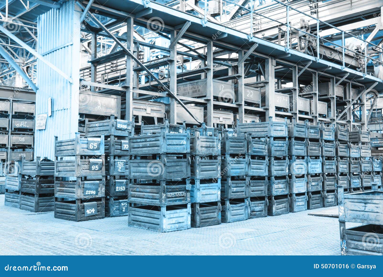 Big Storage Room with Metal Boxes Stock Photo - Image of mobile ...