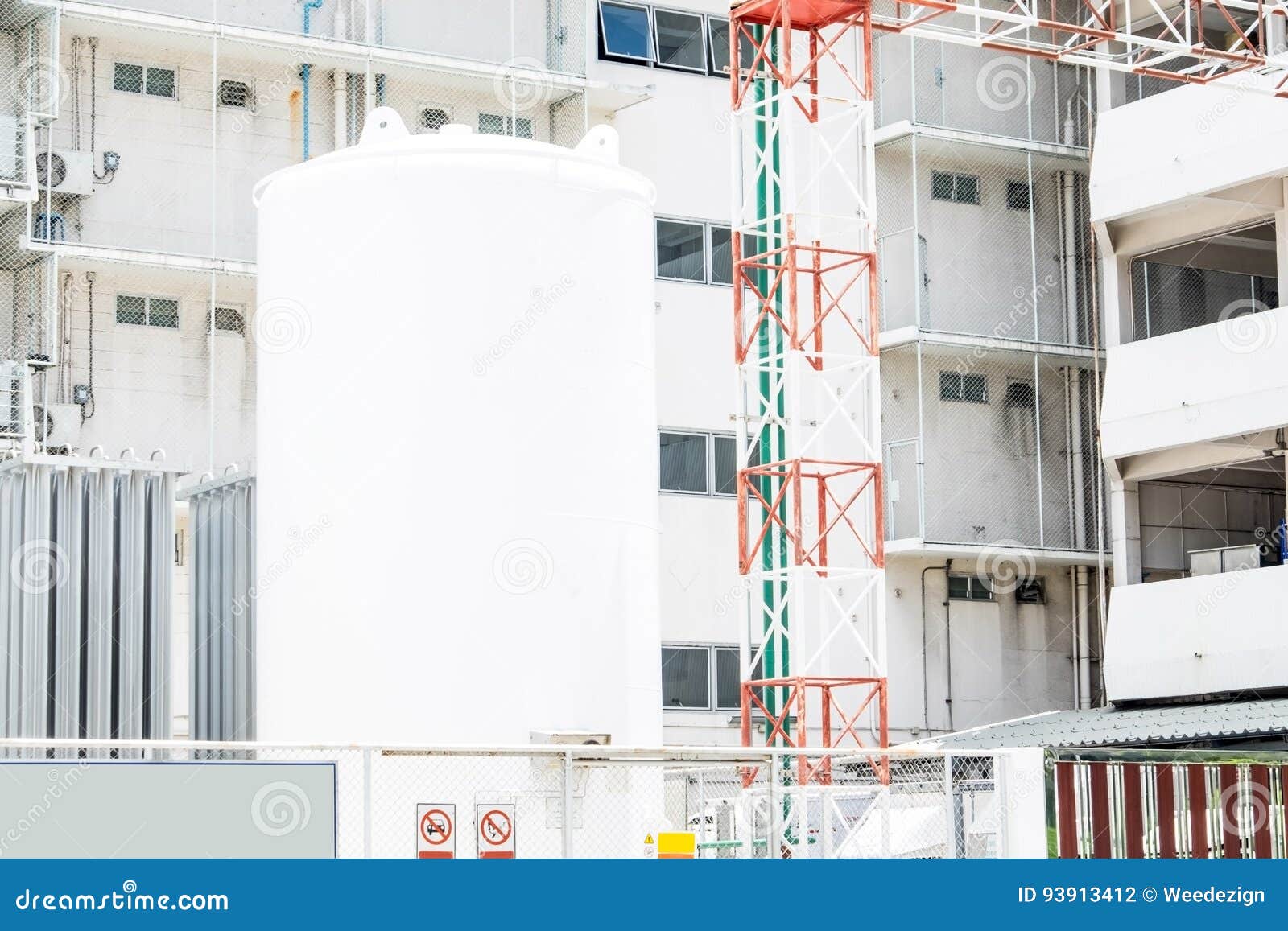 Big Storage Tank at Building Stock Photo - Image of tower, metal: 93913412