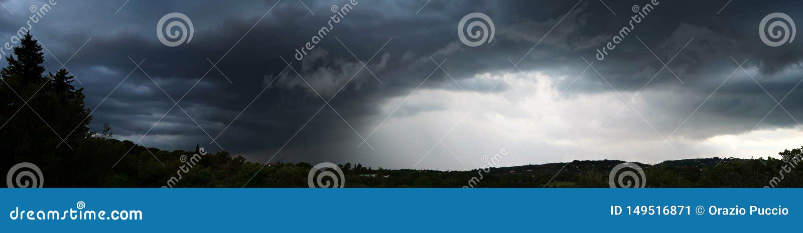 Thunderstorm coming stock image. Image of frightening - 149516871