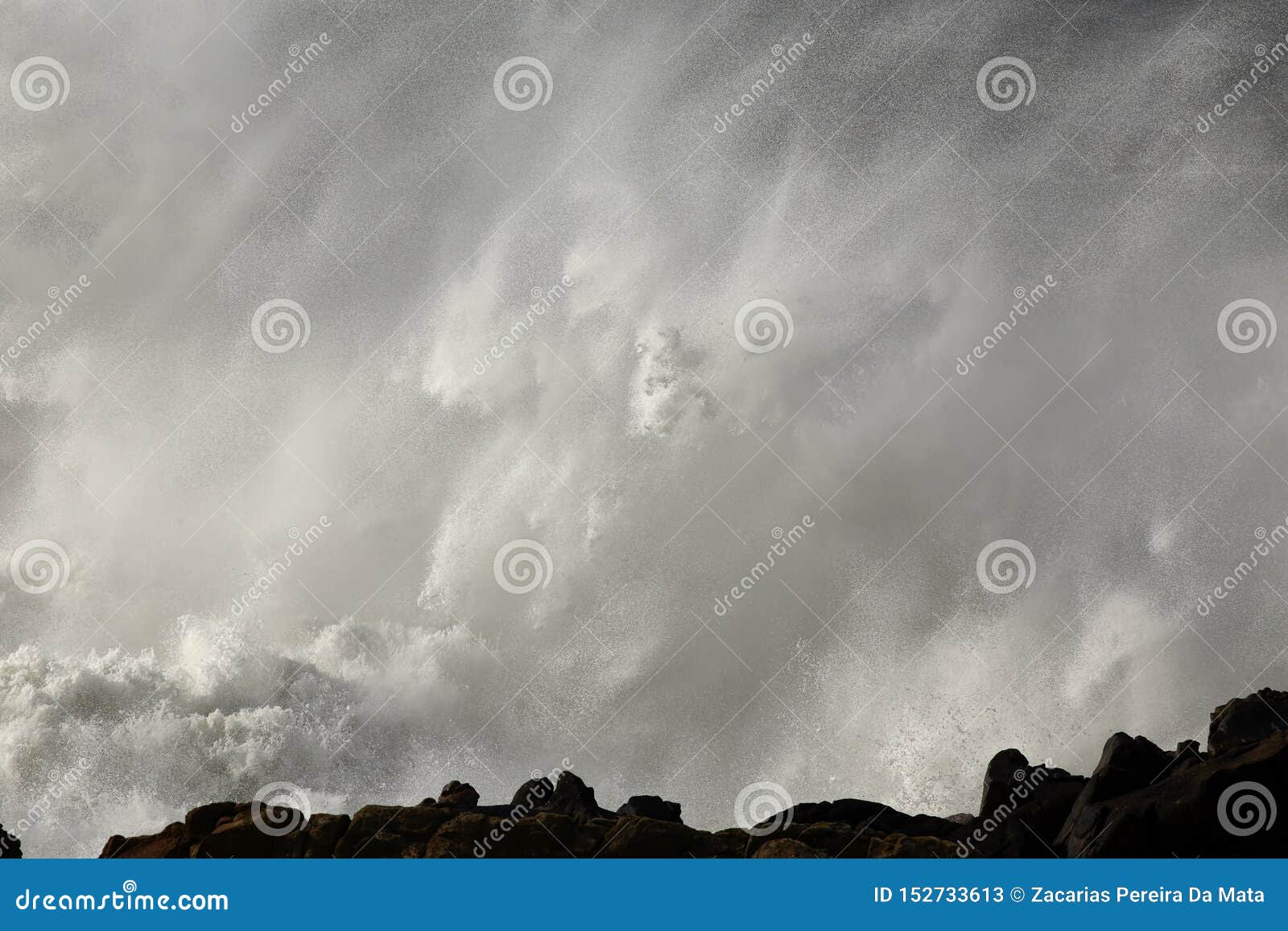 Big stormy wave splash stock image. Image of motion - 152733613