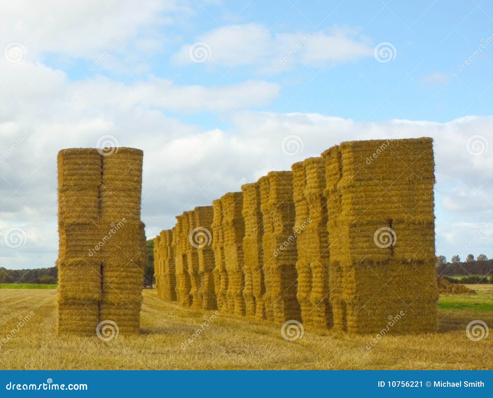 Big straw bales stock image. Image of white, summer, straw - 10756221