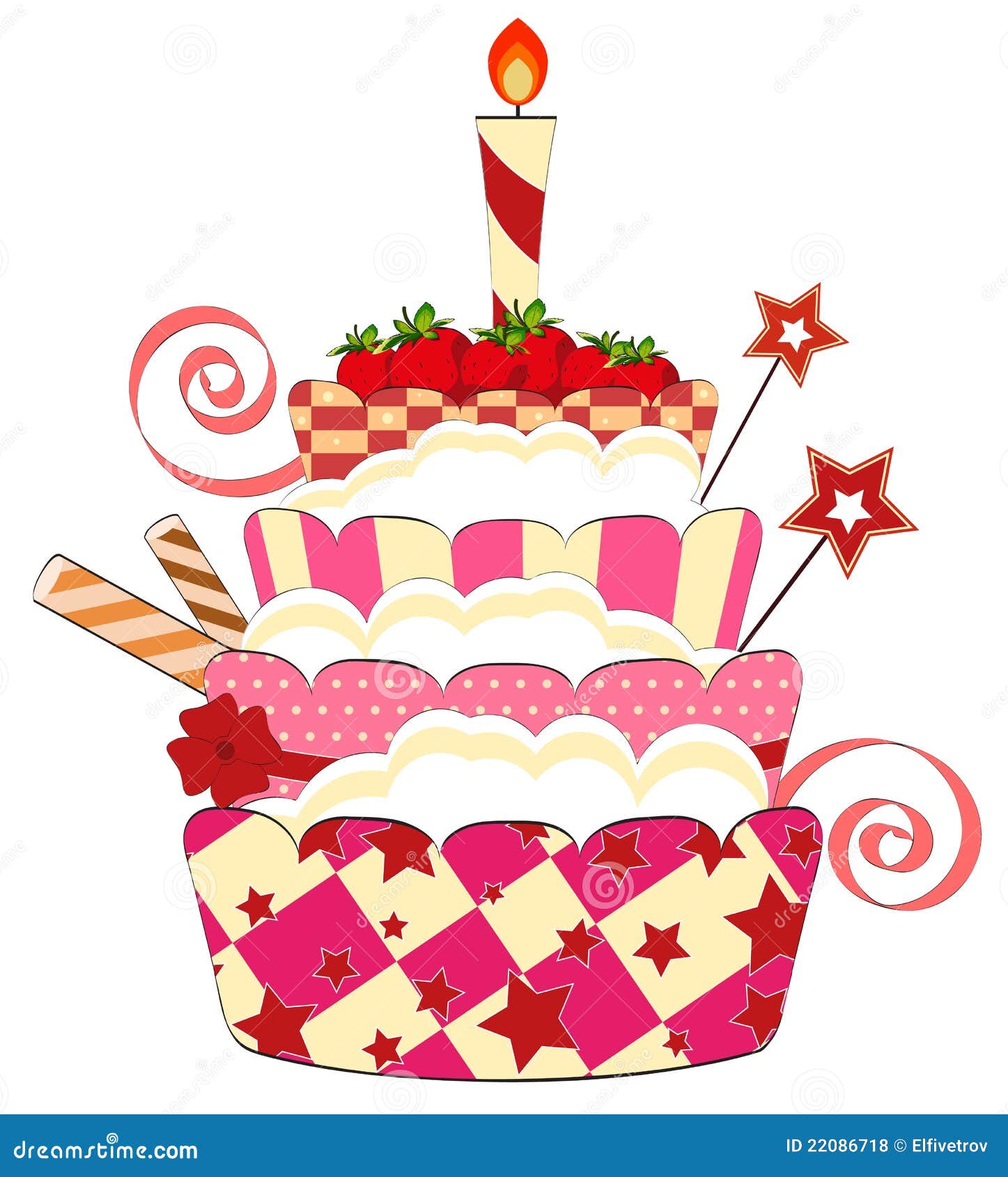 Birthday Cake On Fire Clipart