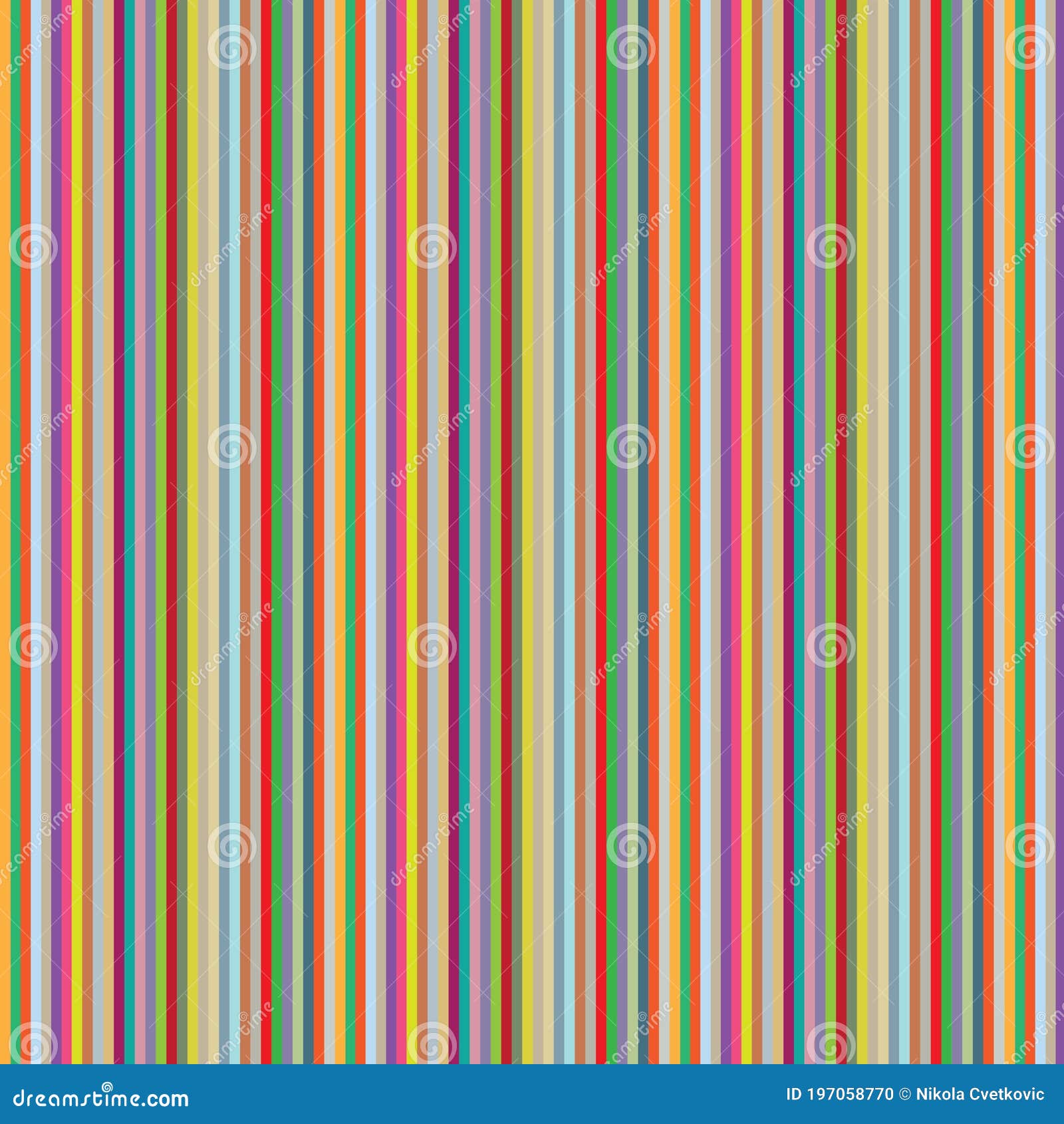 Big Stripes in Happy Bright Colors Stock Illustration - Illustration of ...