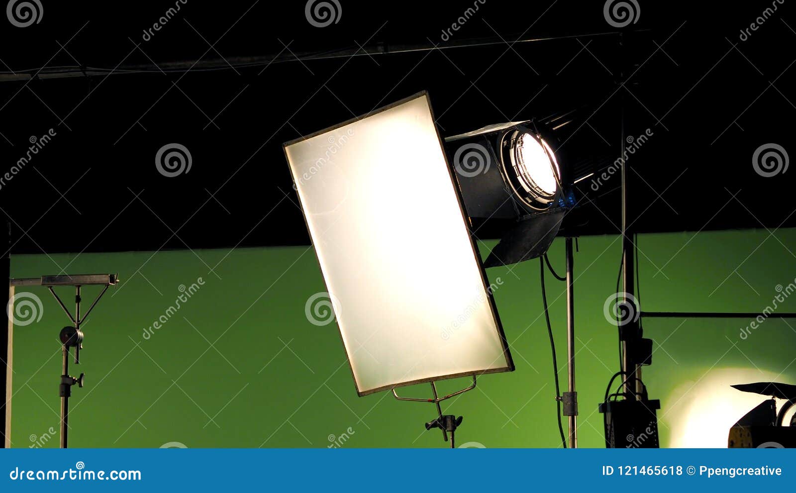 Big Studio Lighting Kit 5000 Watt with Soft Box Stock Photo - Image of ...